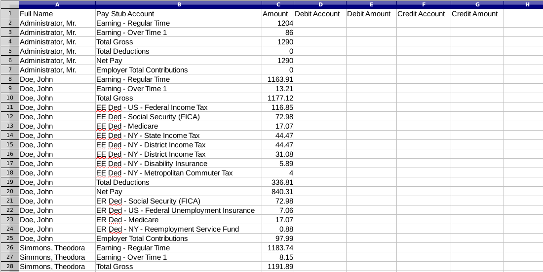General Ledger Mapping
